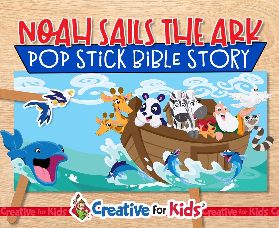 Noah Bible Story Puppet Printable | Sunday School Activity for Kids ...