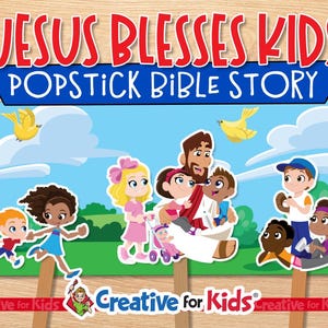 Jesus Blessing Children Puppet Printable: Sunday School Bible Story ...
