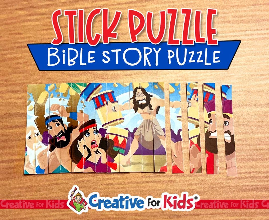 Samson and Delilah Stick Puzzle: Bible Story Printable (digital ...