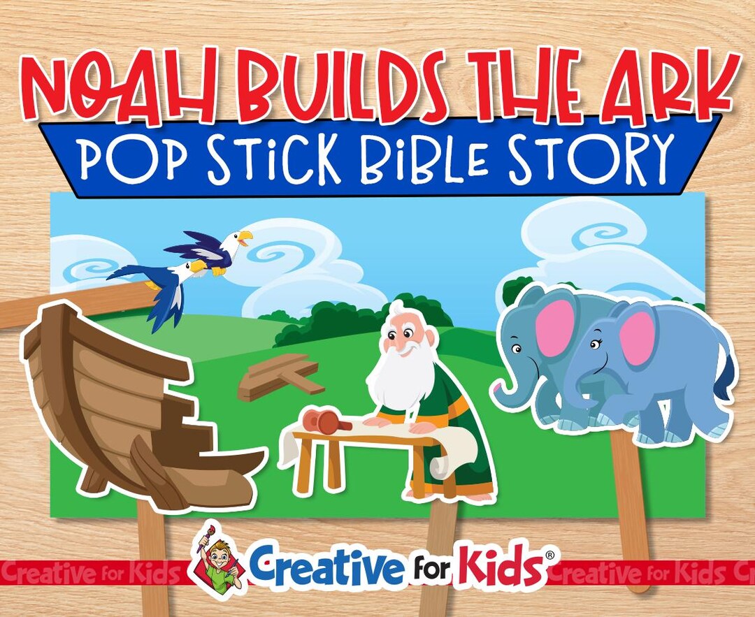 Noah's Ark Puppet Printable: Sunday School Bible Story Activity ...