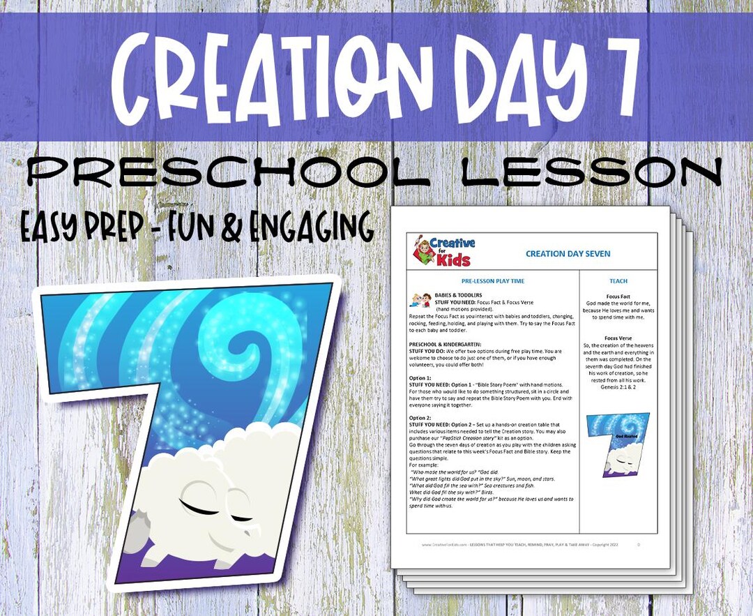 Creation Bible Lesson: Sunday School Activity, Christian Homeschool ...