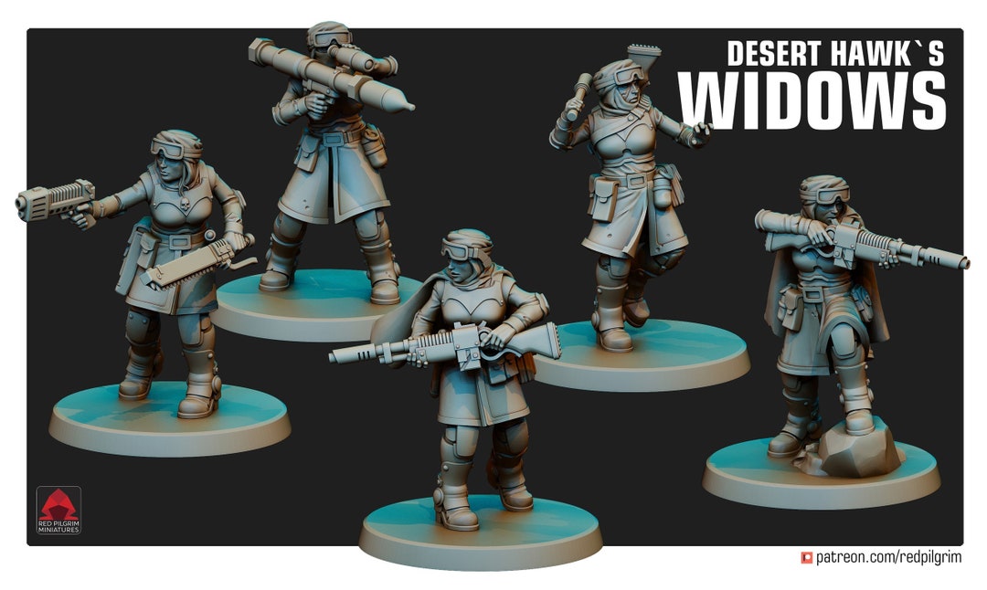 Red Pilgrim's Desert Hawks Widows Squad - Etsy