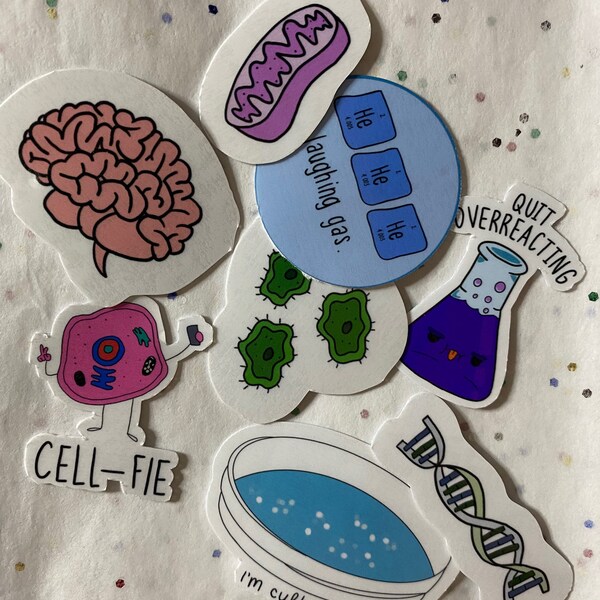 Science Stickers - Etsy