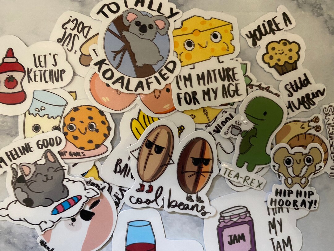 Funny Stickers Pun Stickers Waterproof Stickers Bumper - Etsy