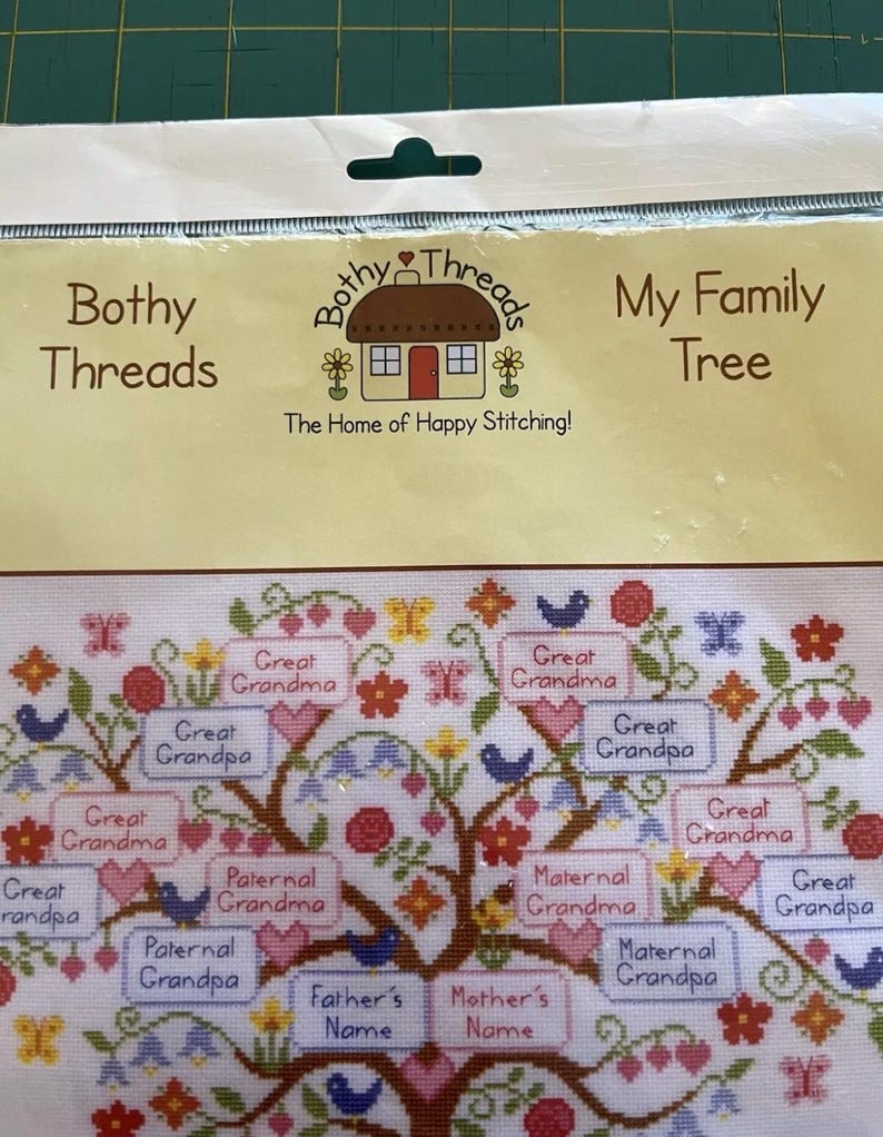 Bothy Threads XBD1 My Family Tree Counted Cross Stitch Kit - Etsy