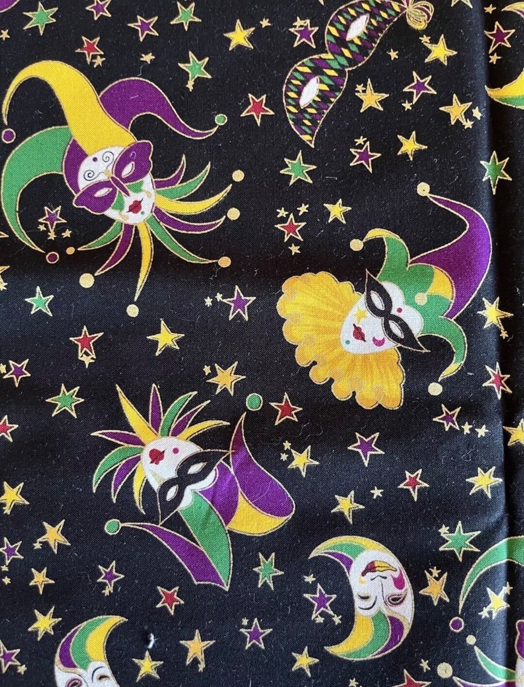 Mardi Gras Masquerade Colors Karen Jarrar Marcus Brothers Cotton Fabric ...