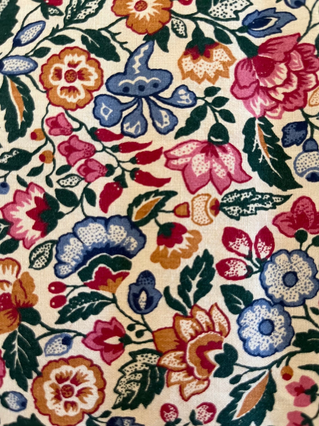 Boho Vintage Floral Pattern Cuddle by Fabri-quilt - Etsy