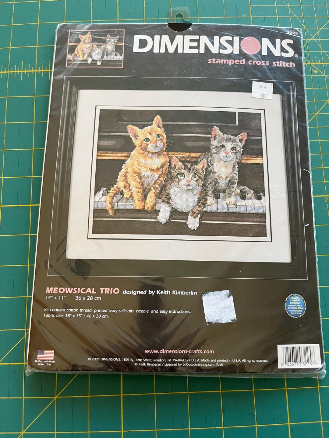 Dimensions Stamped Crossstitch, Meowsical Trio, Cats Kit - Etsy