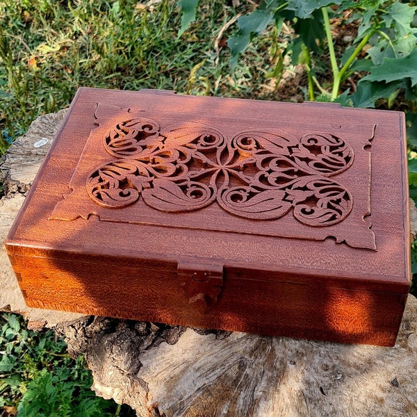Mahogany Jewelry Box - Etsy