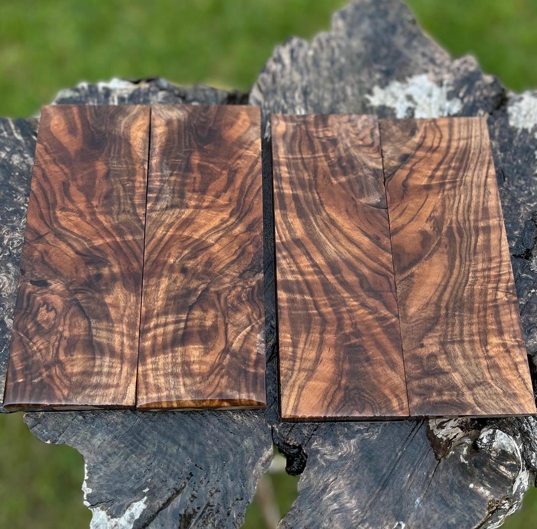 Burl Walnut Knife Handles, Knife Maker Gift, Christmas Gift - Etsy