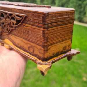 Handcarved Bocote Burl Jewelry Box, Christmas Gift - Etsy