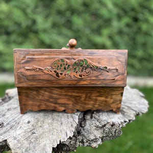 Handcarved Walnut Burl Wood Box, Christmas Gift - Etsy