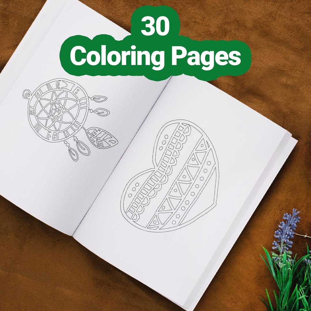 Printable Adult Coloring Book Tribal Coloring Digital Download ...