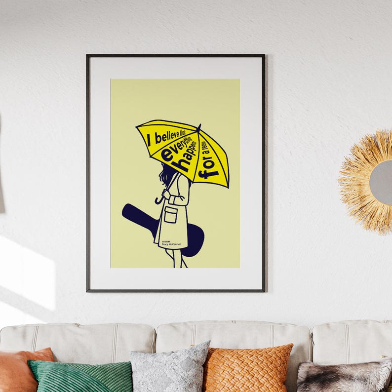 How I Met Your Mother Tracy Mcconnell Yellow Umbrella Poster, HIMYM ...