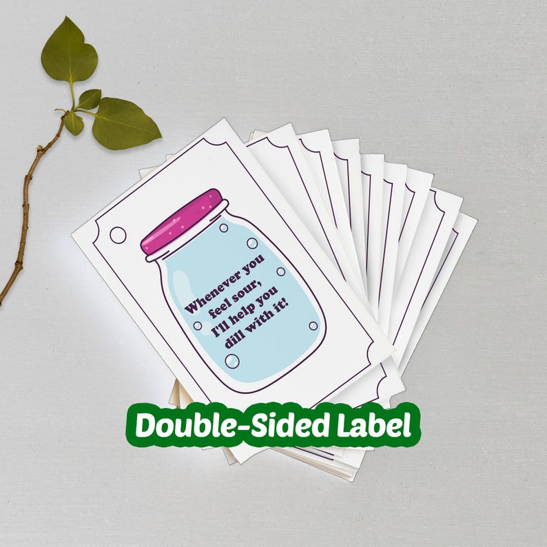 Emotional Support Pickle Tags for Crochet Items - 9 Printable Labels ...