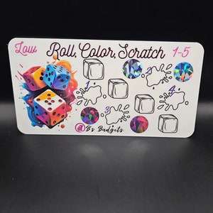 Dice-roll, Color, Scratch Saving Challenge - Etsy