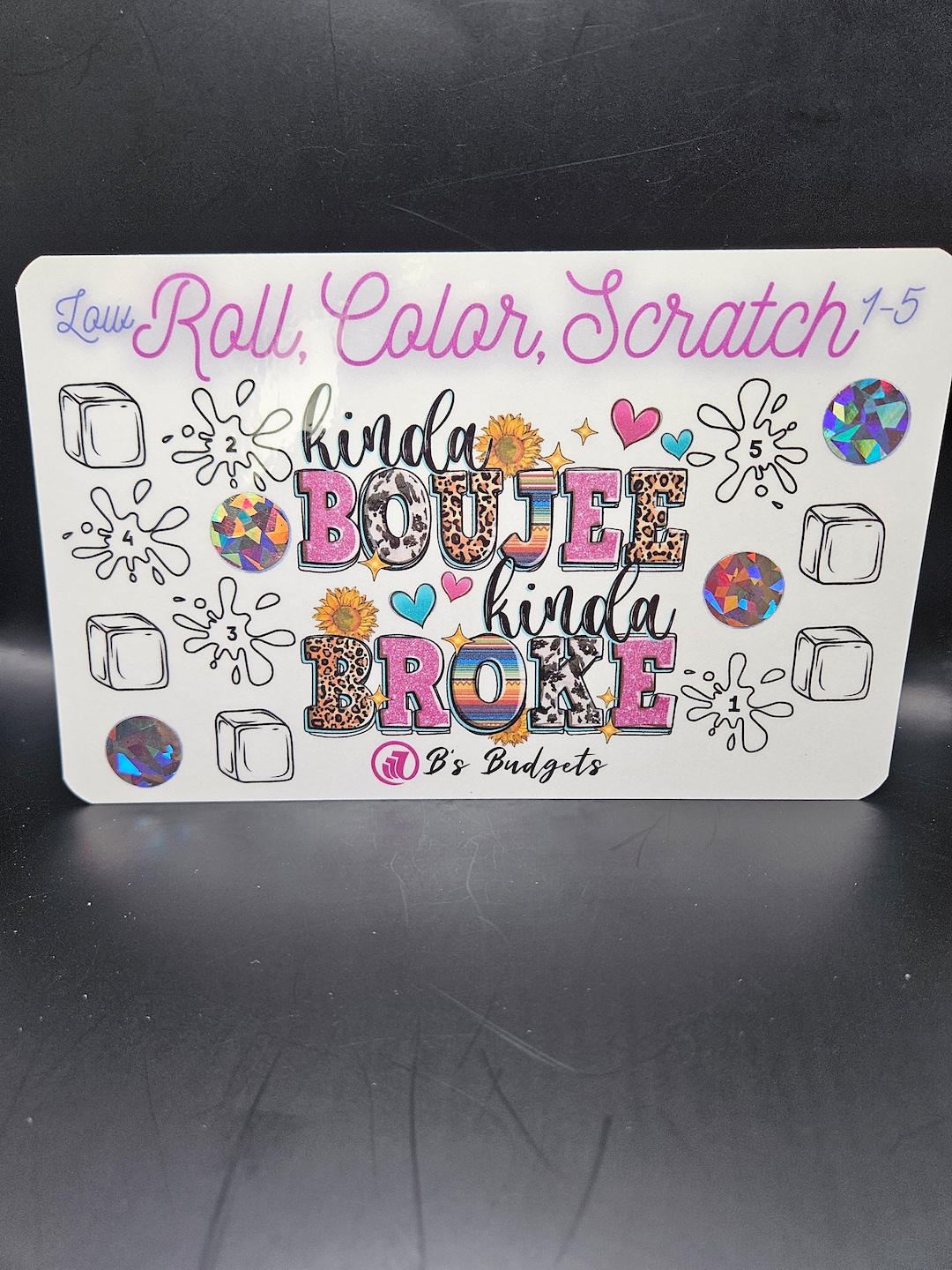 Boujee-roll, Color, Scratch Savings Challenge - Etsy