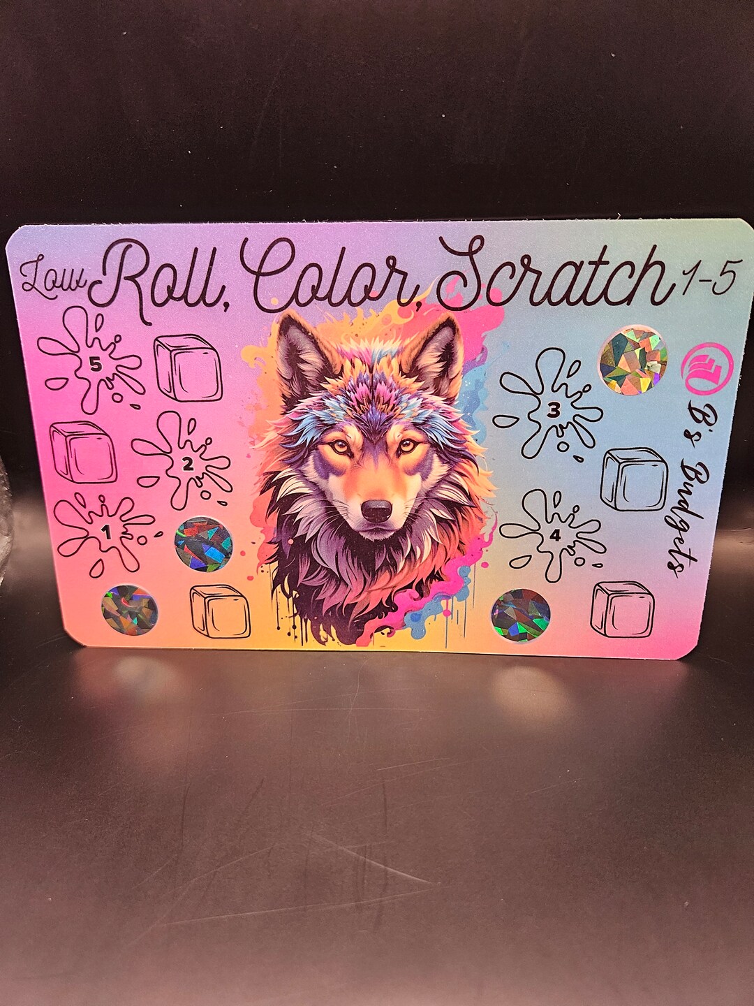 Wolf-roll, Color, Scratch Savings Challenge - Etsy