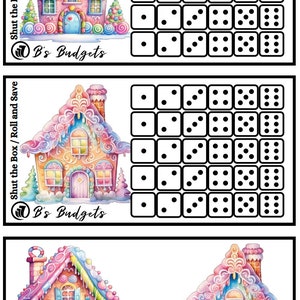 Digital Gingerbread House Shut the Box / Roll and Save - Etsy