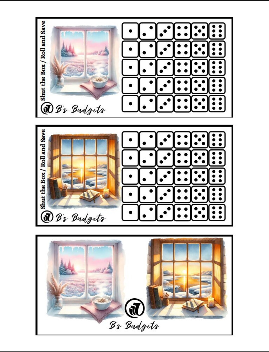 Digital Window Shut the Box or Roll and Save - Etsy