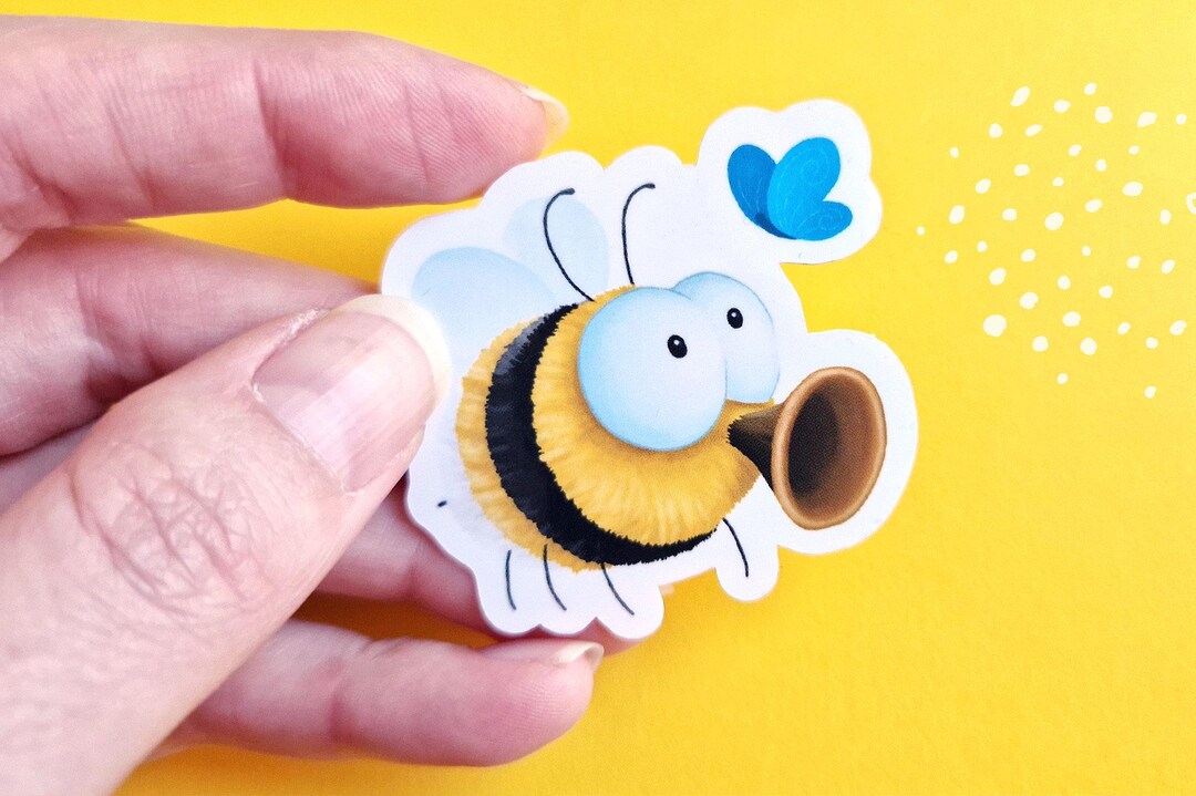 Sticker Pummel, the Bumblebee, Cute Bumblebee Sticker for Children ...