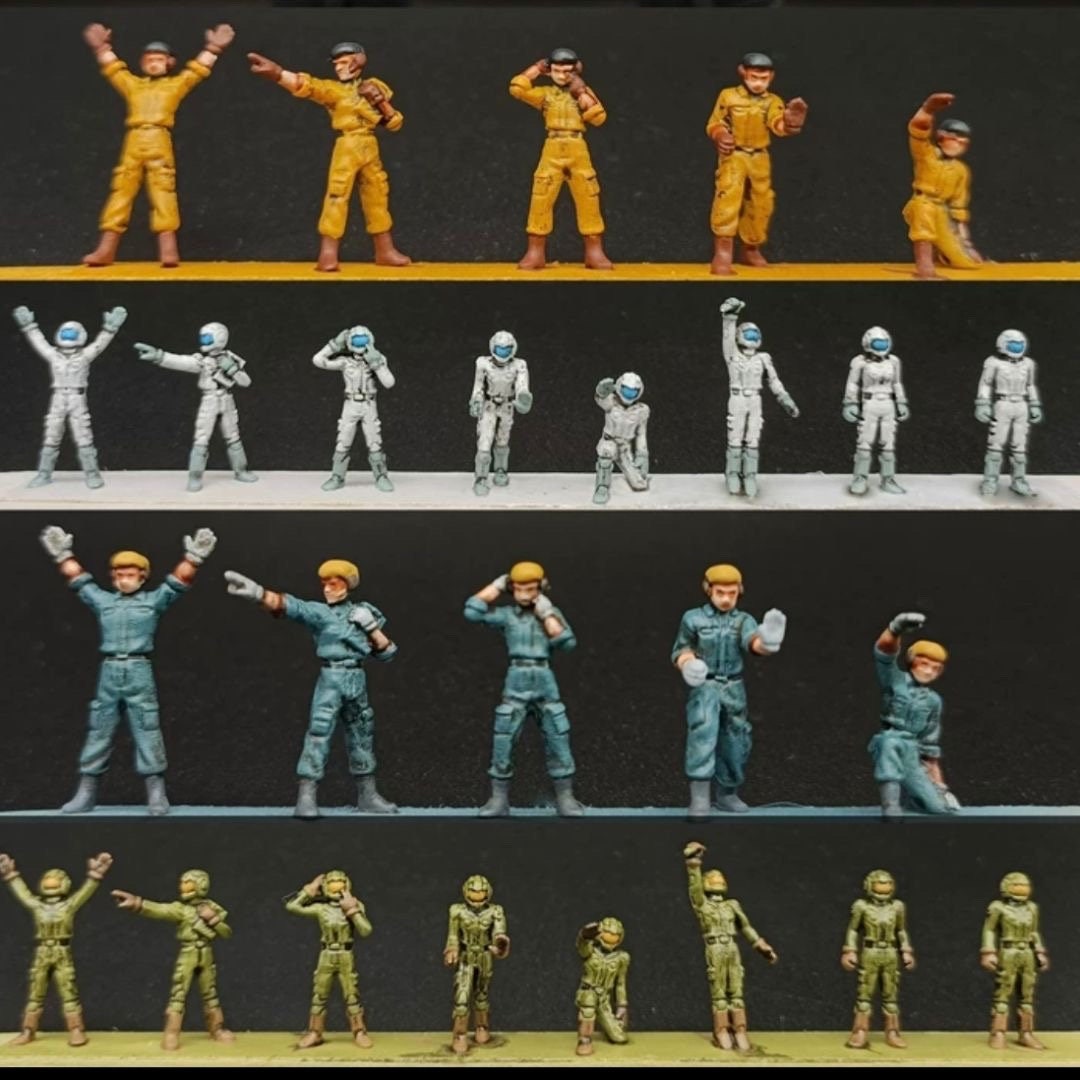 1/100 EFSF & Zeon Soldiers Gundam Model Scene 3D Printed - Etsy UK