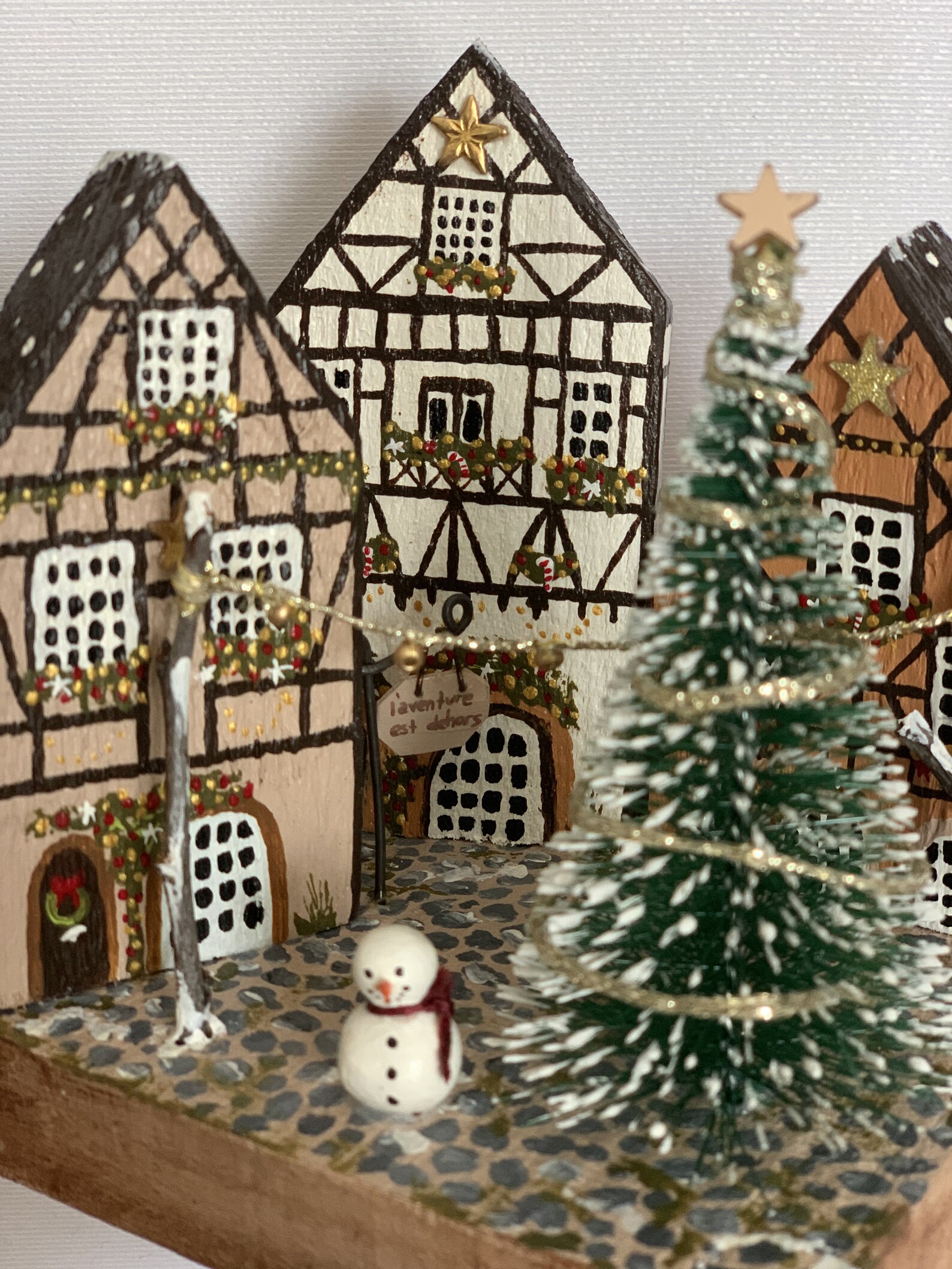 Miniature Colmar Christmas Village: Wooden Holiday Decor - Etsy
