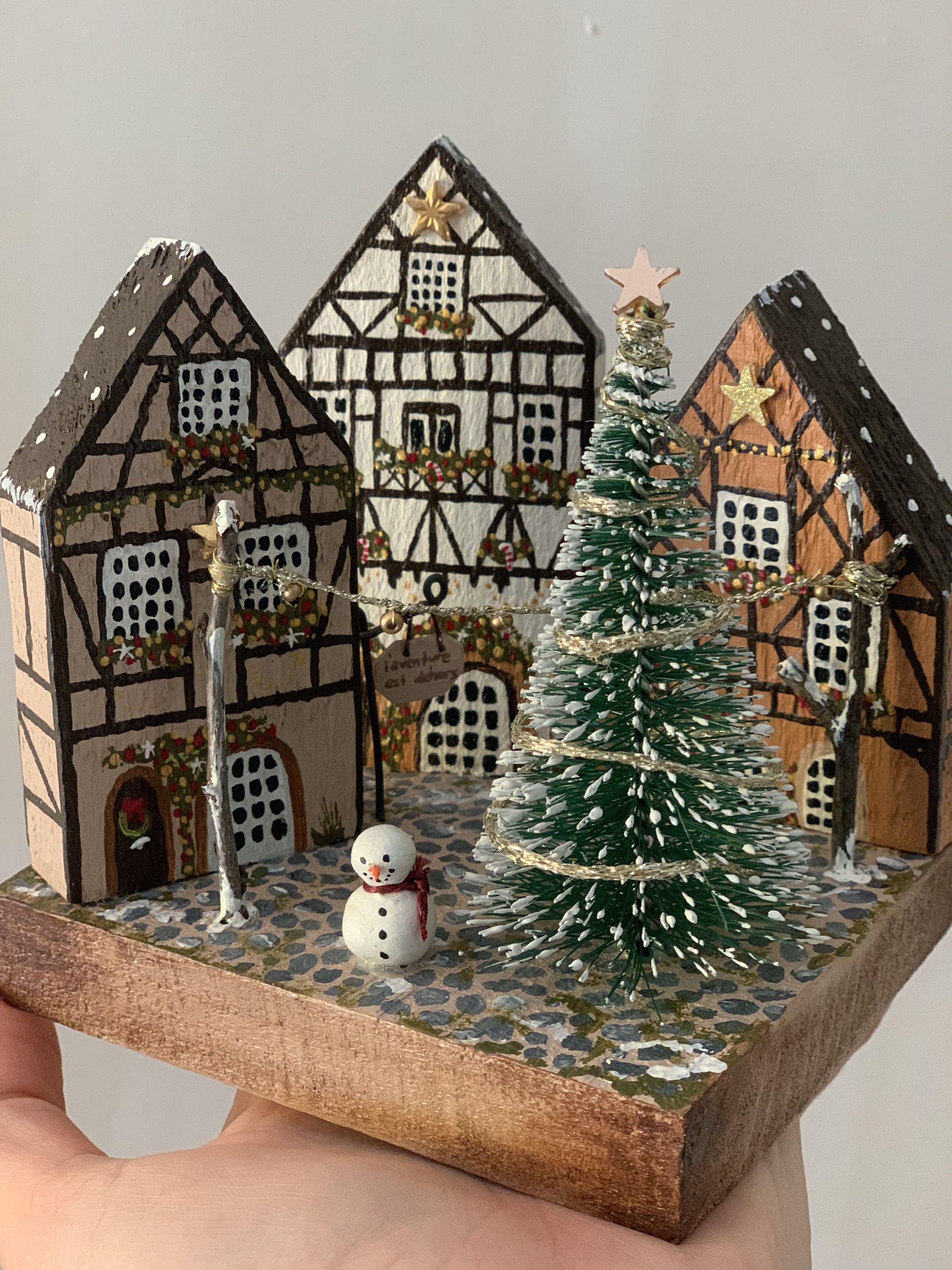 Miniature Colmar Christmas Village: Wooden Holiday Decor - Etsy