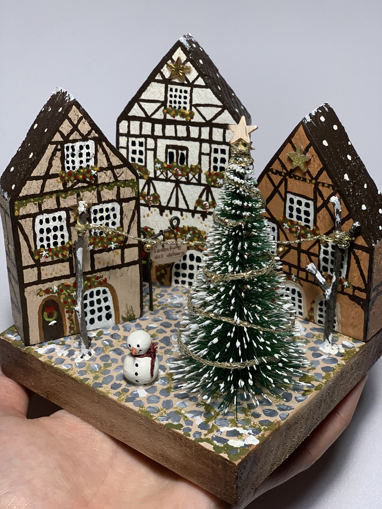 Miniature Colmar Christmas Village: Wooden Holiday Decor - Etsy