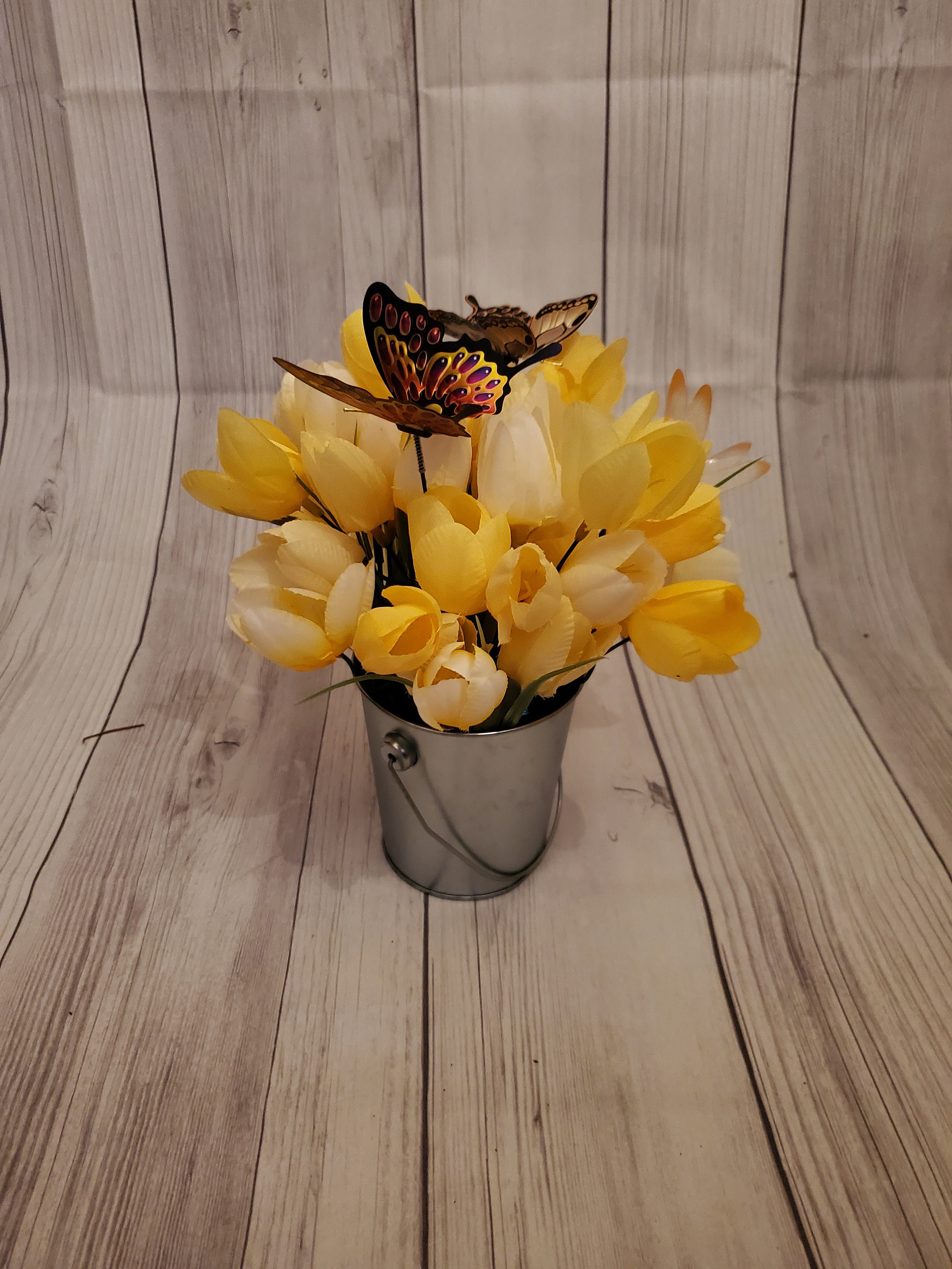 Yellow Tulips in a Can Vase - Etsy UK