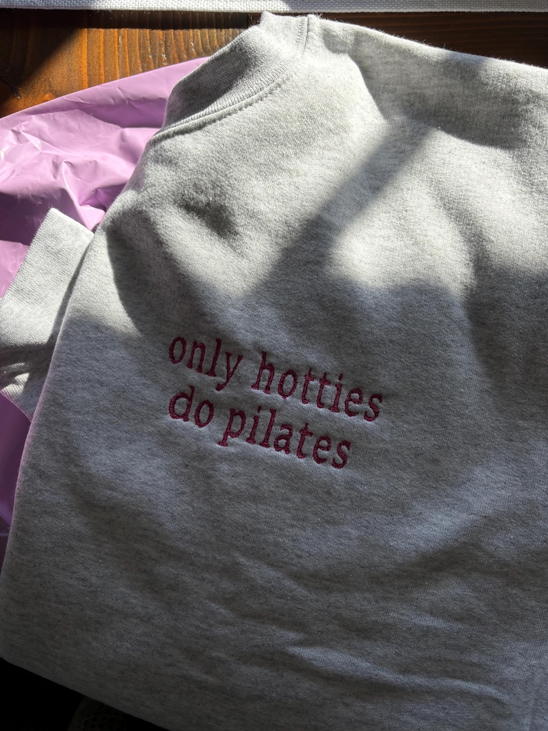 Pilates Embroidered Sweatshirt, Pilates Gift - Etsy