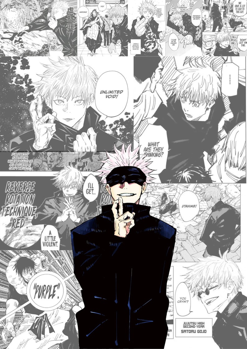 Gojo Manga Panel Poster Jujutsu Kaisen Anime Poster Gojo | Etsy Hong Kong