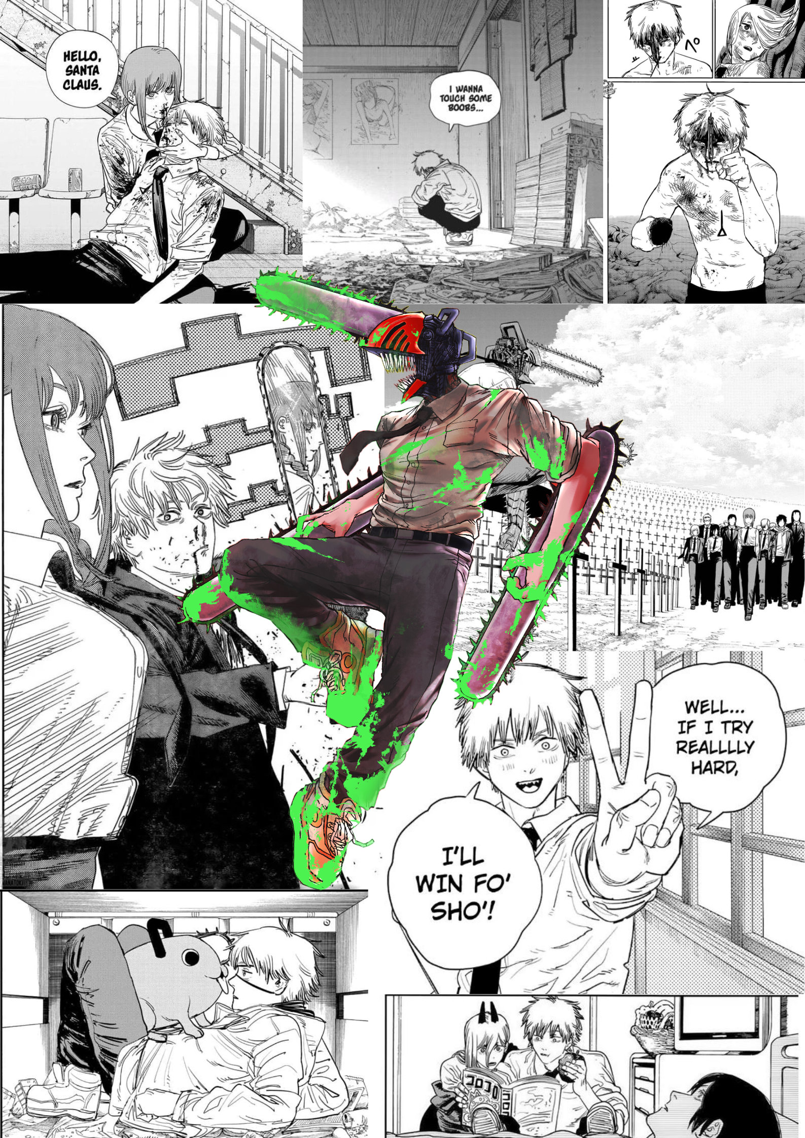 Denji Manga Panel Poster Chainsaw Man Poster Denji Manga - Etsy Singapore