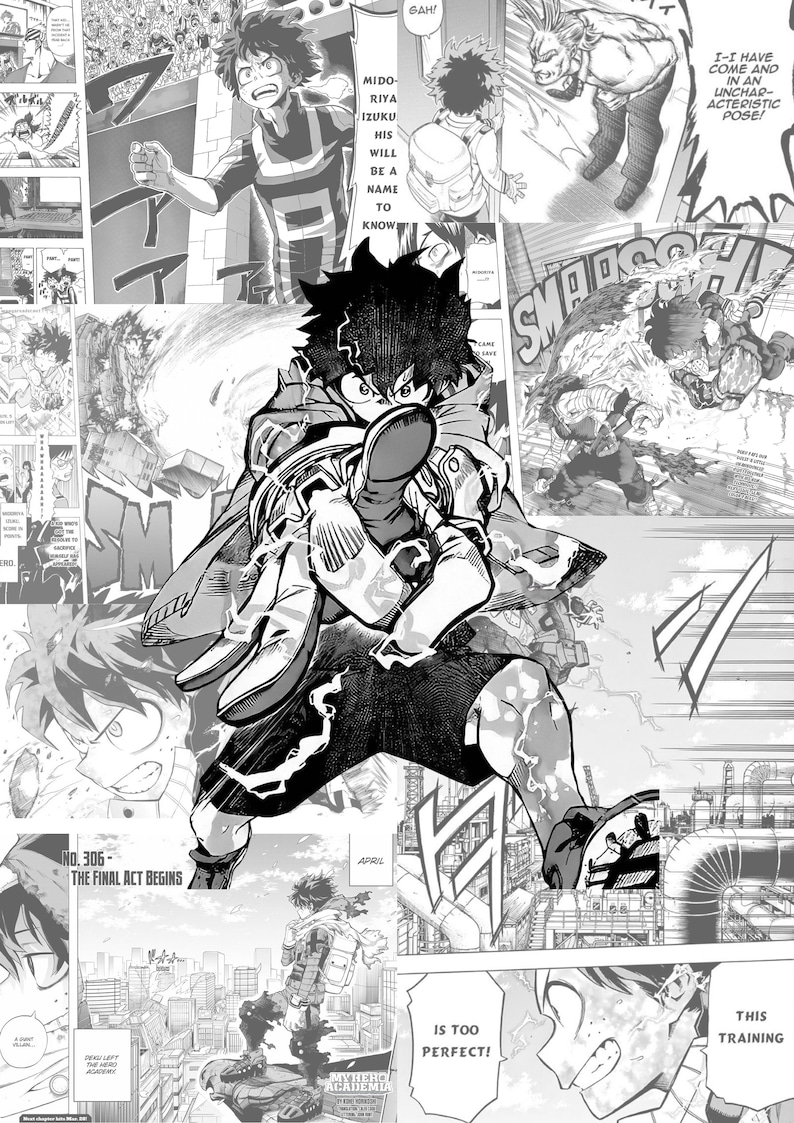 Deku Manga Panel Poster Boku No Hero Poster Izuku Midoriya - Etsy Canada