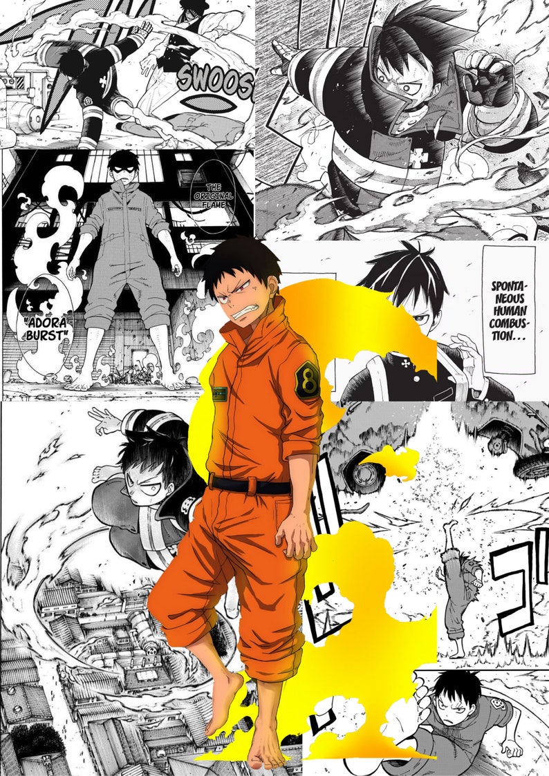 Shinra Manga Panel Poster Fire Force Poster Shinra Manga | Etsy UK