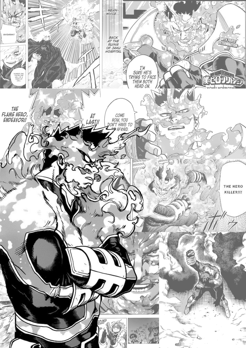 Endeavor Manga Panel Poster Boku No Hero Poster Endeavor - Etsy