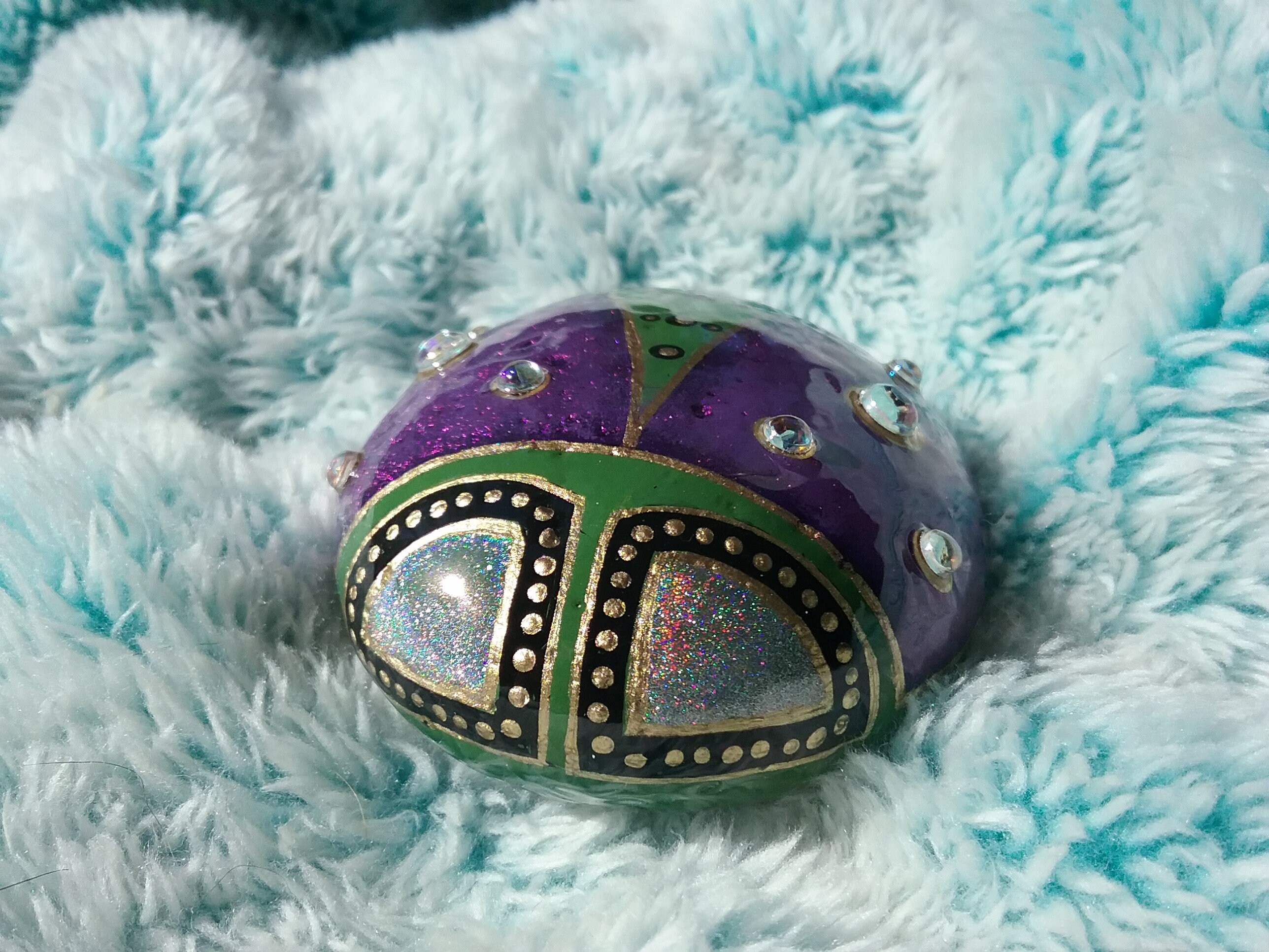 Ladybug Rock-ladybug Holographic Eyes-gem Ladybug-fantasy Ladybug-pet ...