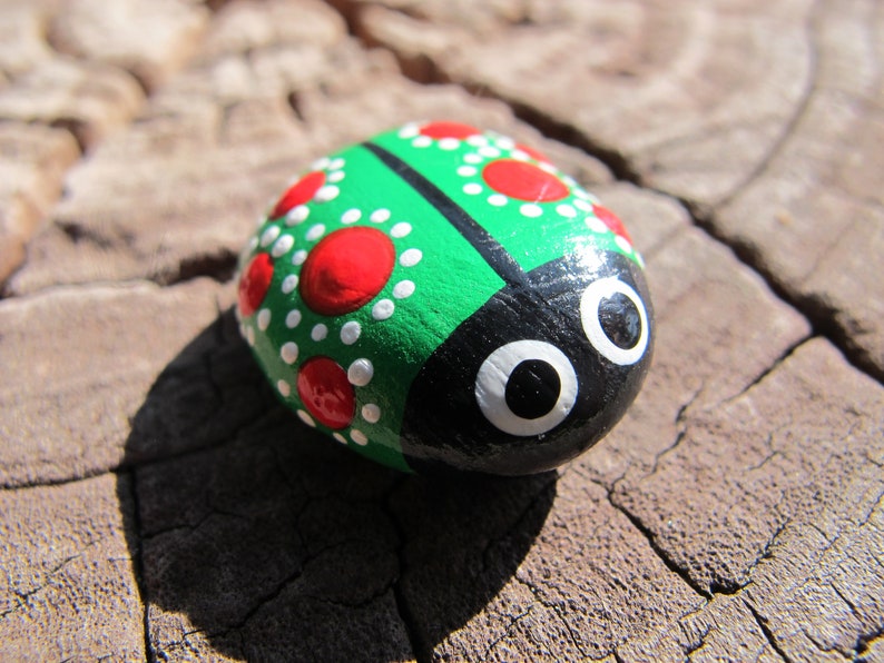 Set of 3 Ladybug Rocks-painted Rocks-pet Rocks-fairy - Etsy
