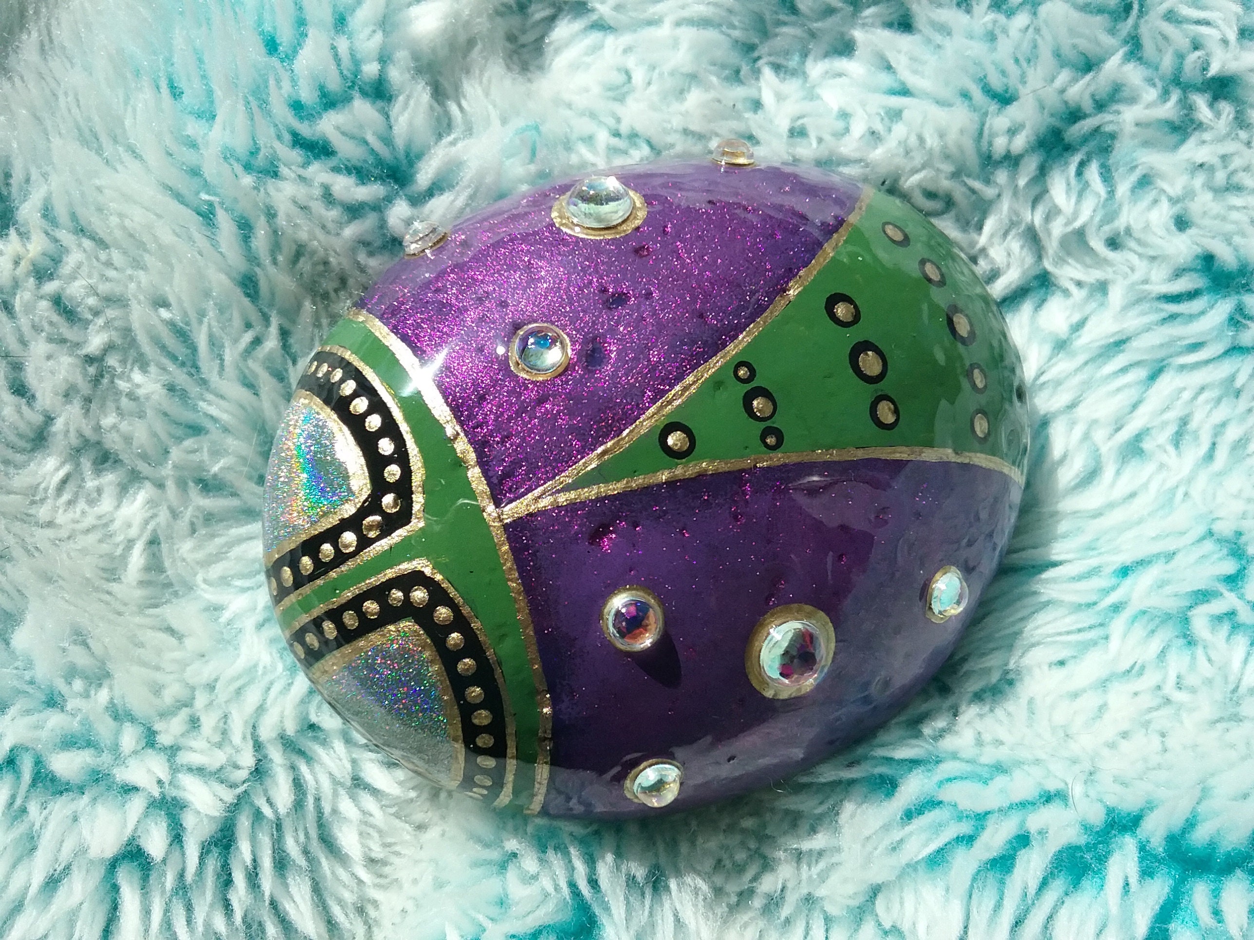 Ladybug Rock-ladybug Holographic Eyes-gem Ladybug-fantasy Ladybug-pet ...