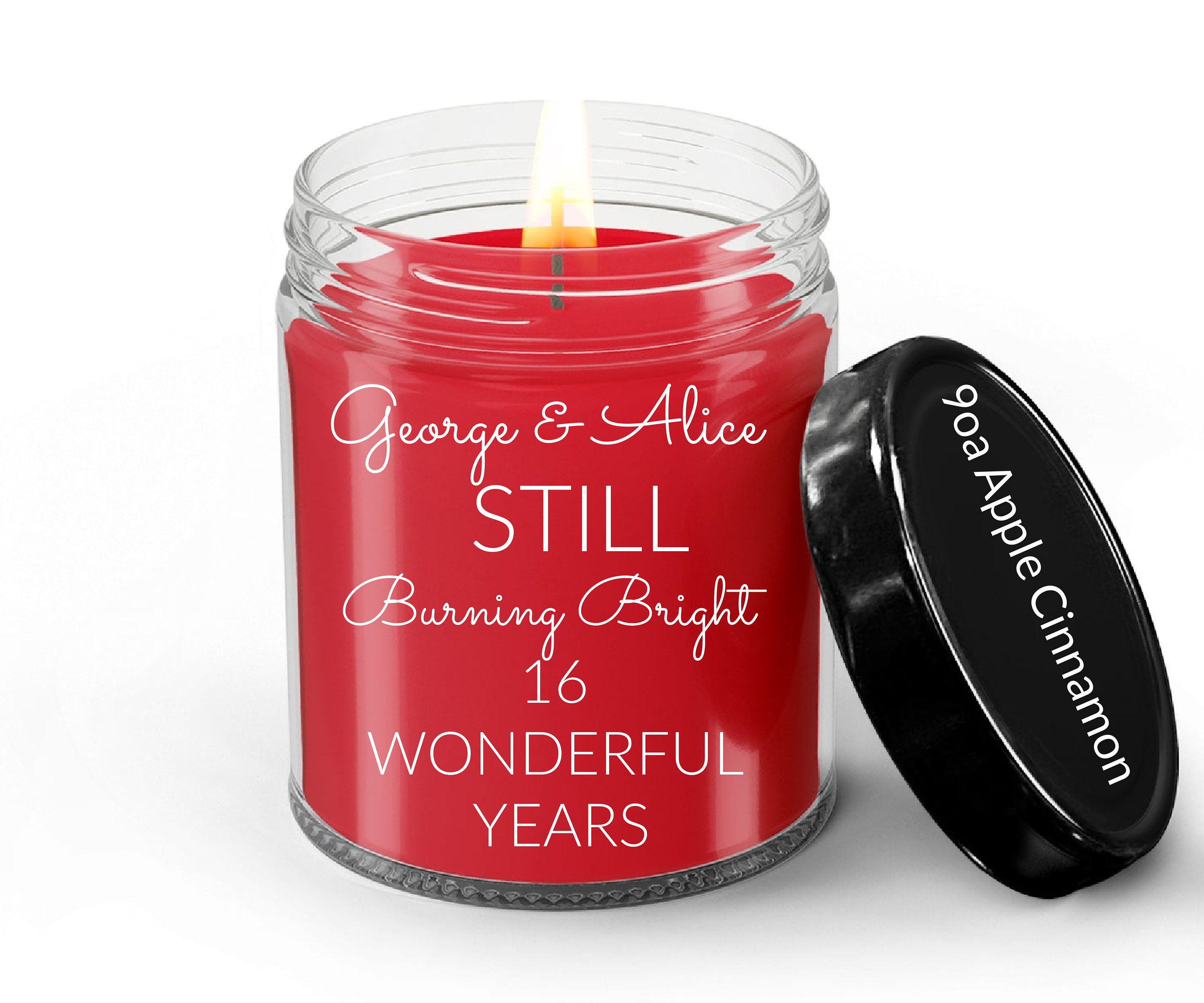 16th Anniversary Candle, 16 Year Anniversary Candle, 16 Years Wedding ...