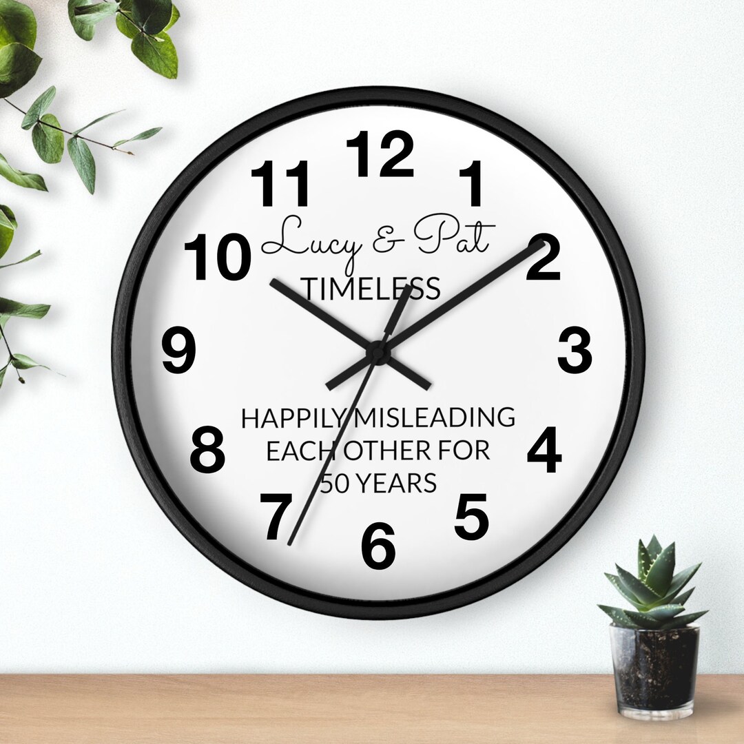 50th Anniversary Gifts for Friends Wall Clock, Best Friend Gift ...