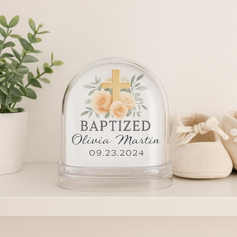 Personalized Baptism Snow Globe: Custom Religious Keepsake - Etsy