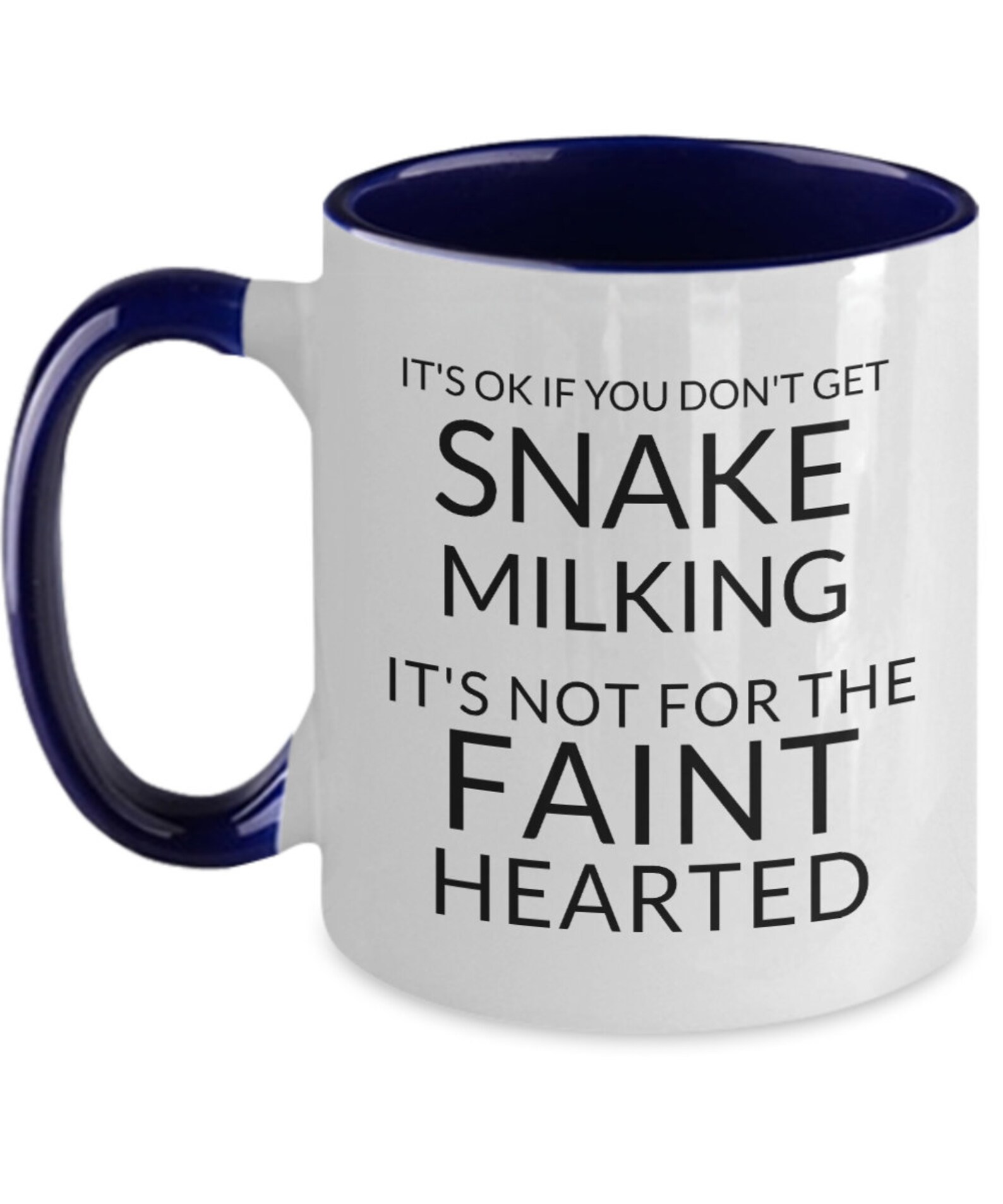 Snake Milker Ceramic Two Tone Coffee Mug, Snake Milking Cup - Etsy