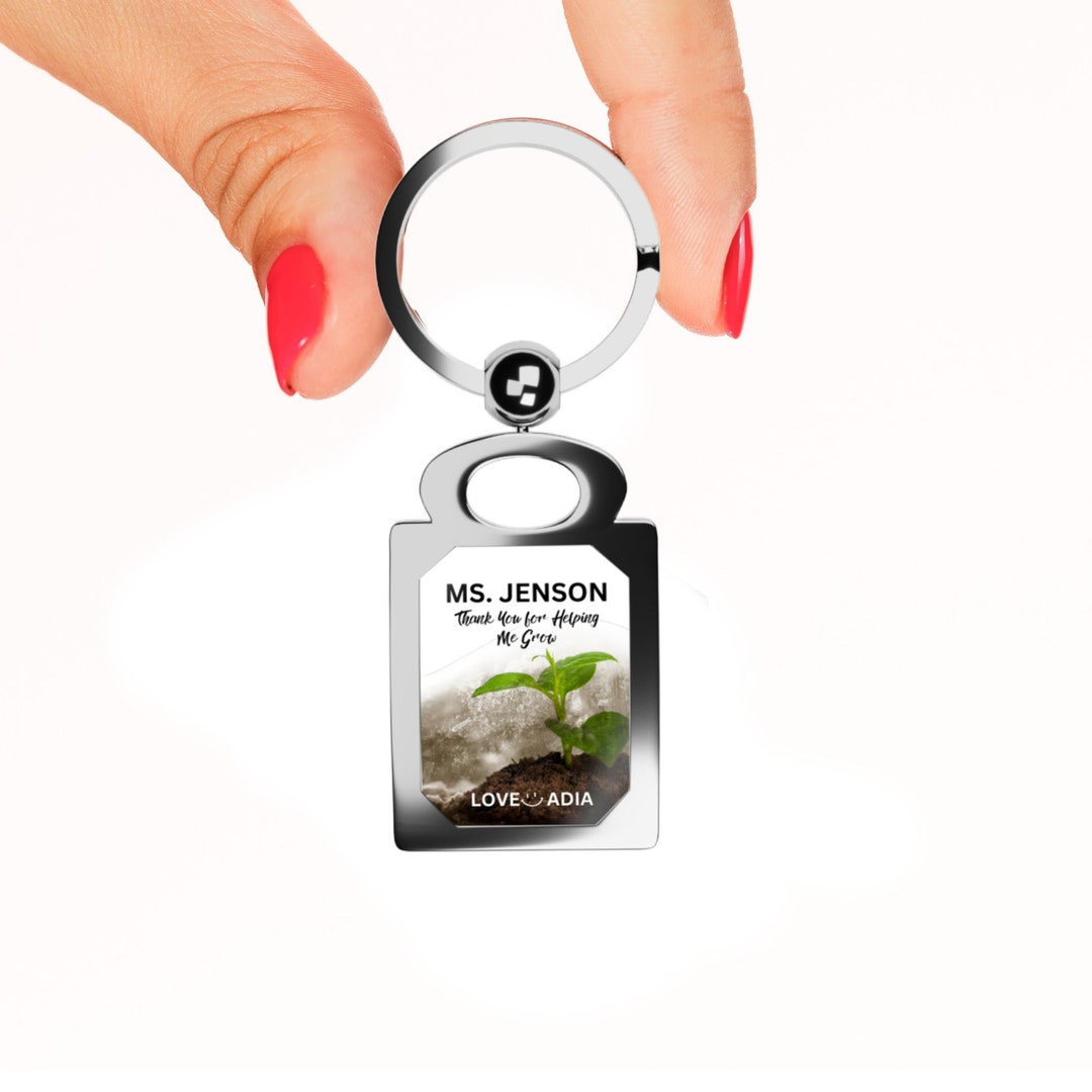Personalized Teacher Keychain, Kindergarten Teacher Gift, Elementary ...