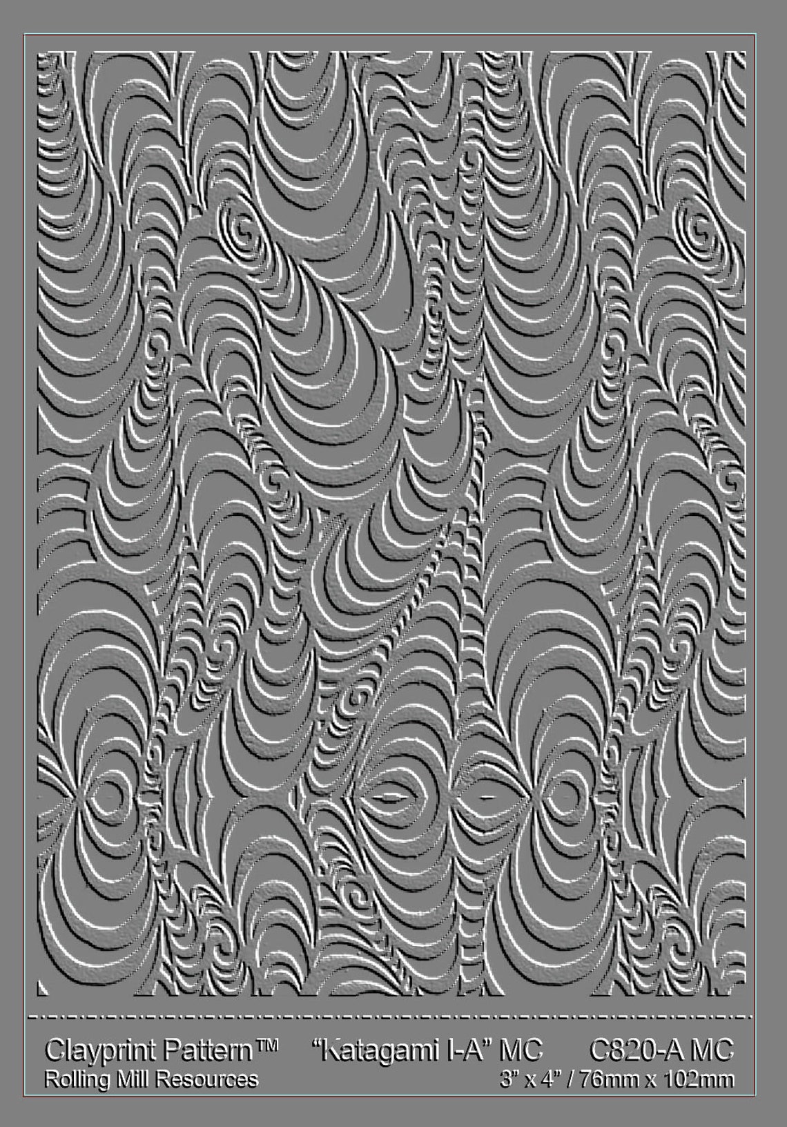 Clayprint ™ Texture for Metal Clay, PMC, Art Clay, Polymer Clay ...