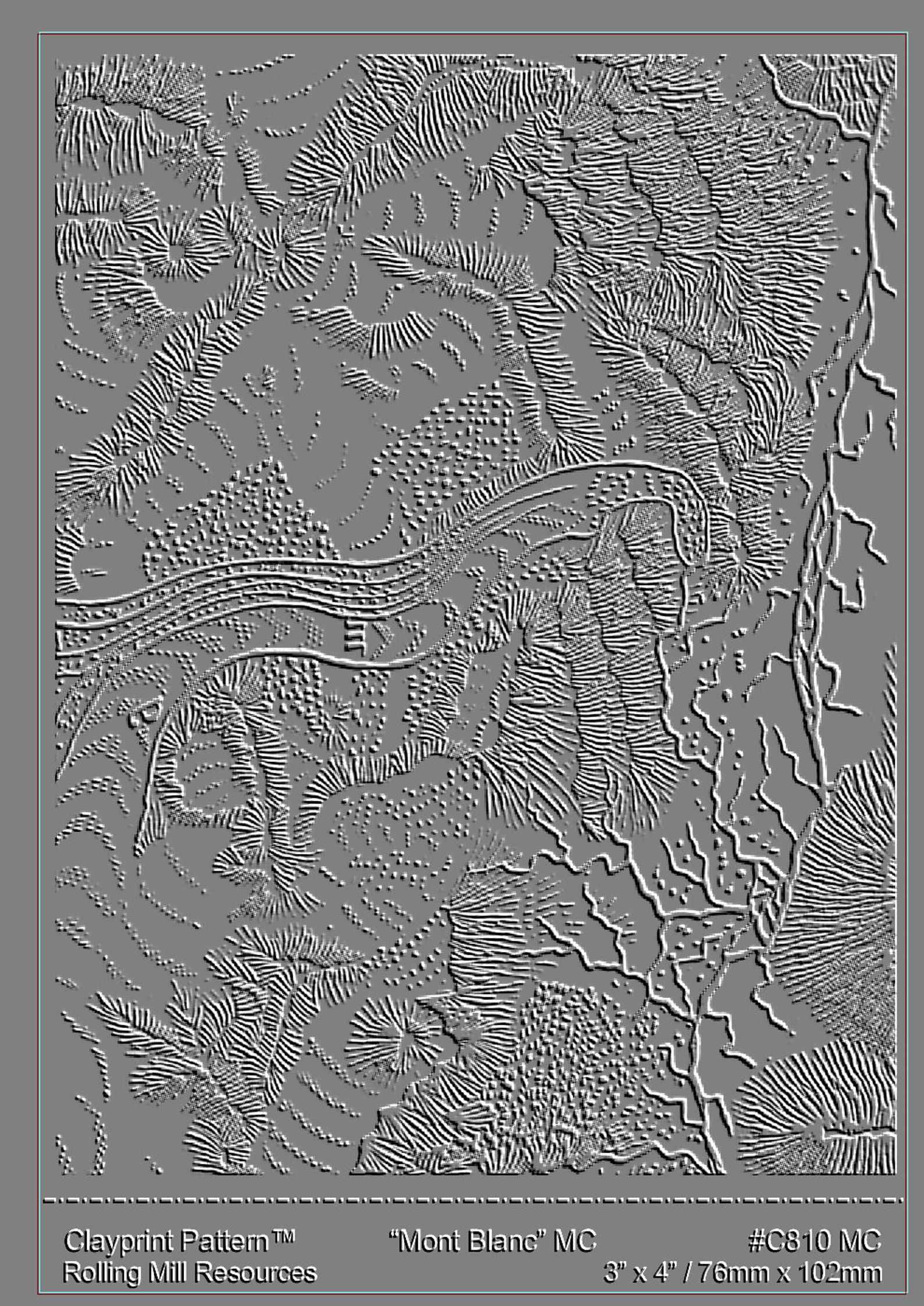 Clayprint ™ Texture for Metal Clay PMC Art Clay Polymer - Etsy