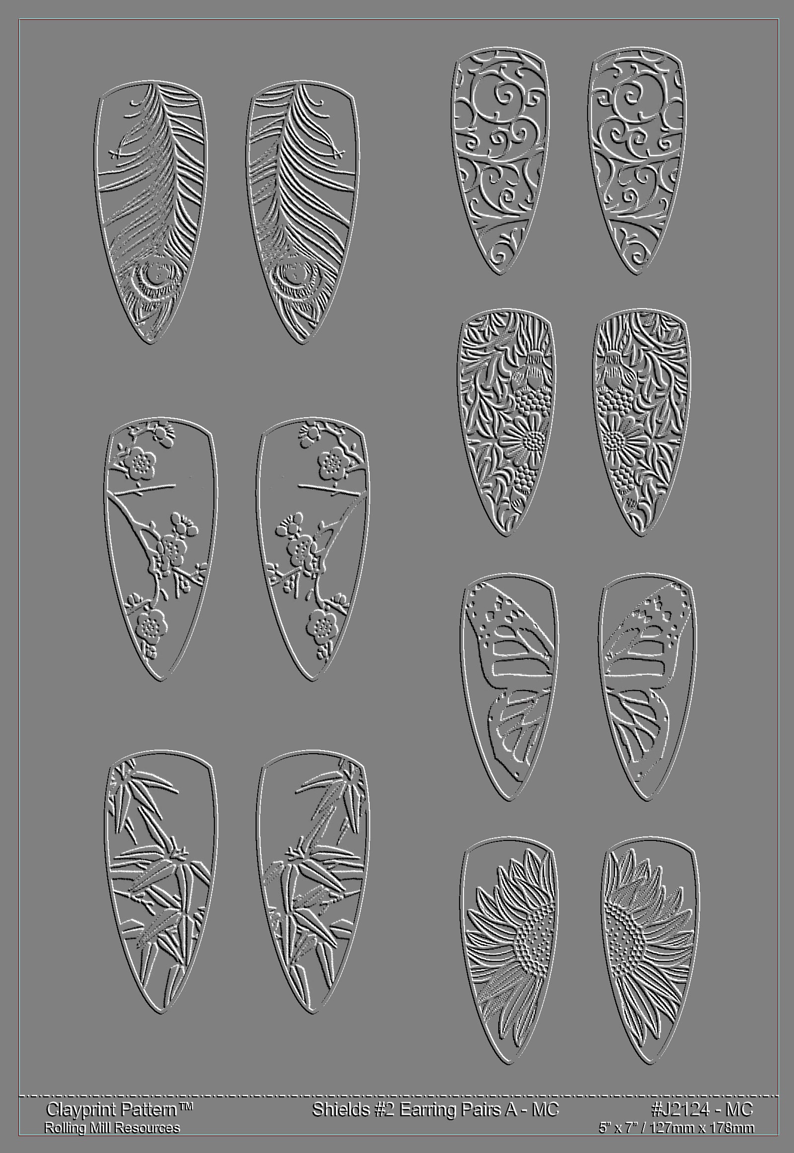 Clayprint ™ Texture for Metal Clay, PMC, Art Clay, Polymer Clay ...