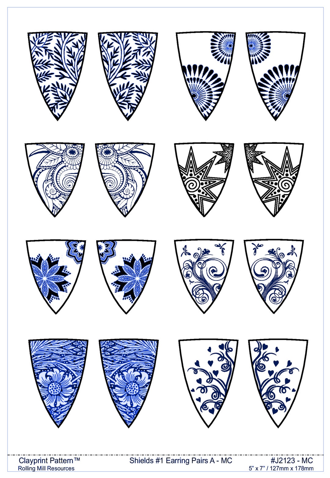 Clayprint ™ Texture for Metal Clay, PMC, Art Clay, Polymer Clay ...