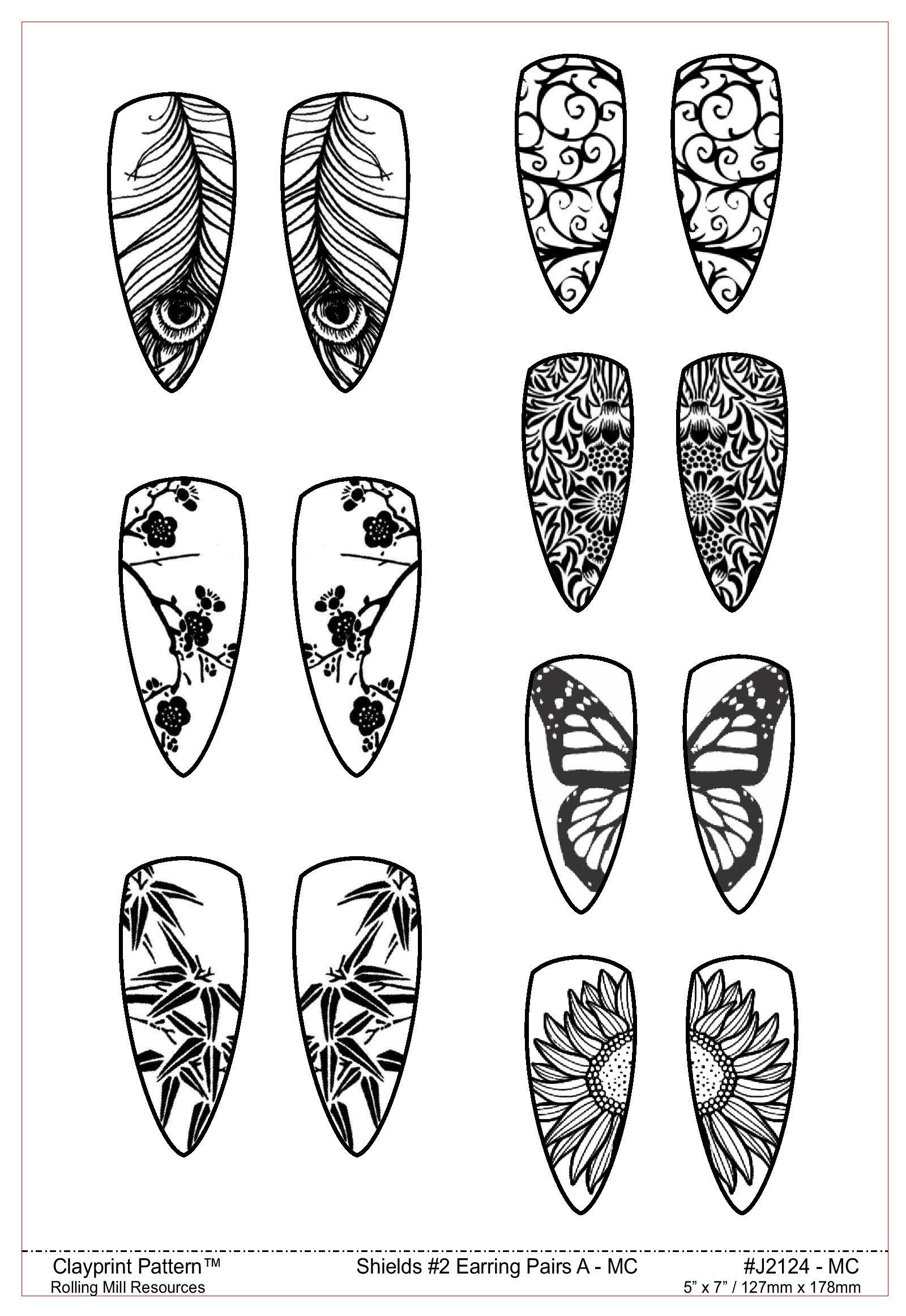 Clayprint ™ Texture for Metal Clay, PMC, Art Clay, Polymer Clay ...