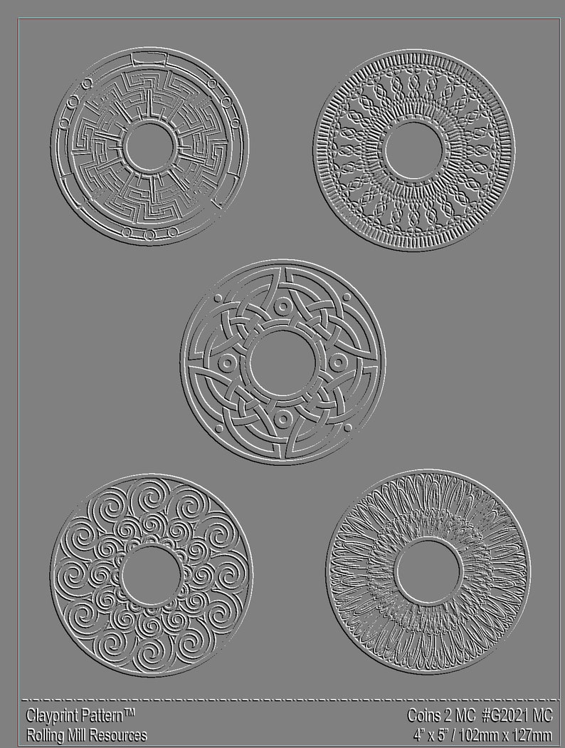 Clayprint ™ Texture for Metal Clay PMC Art Clay Polymer - Etsy
